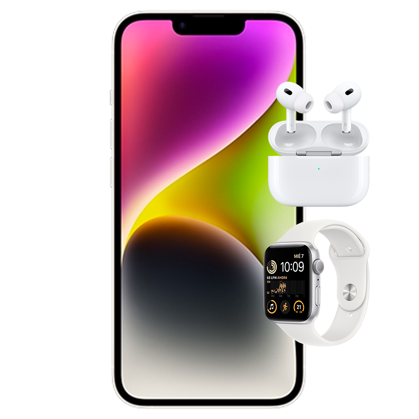 COMBO IPHONE 14 (128GB) + APPLE WATCH SE NE 40MM + APPLE AIRPODS PRO 2 ...
