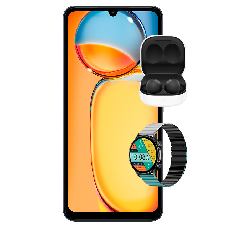 COMBO XIAOMI REDMI 13C (128GB) + BUDS 2 + KIESLECT WATCH KR PRO LTD ...