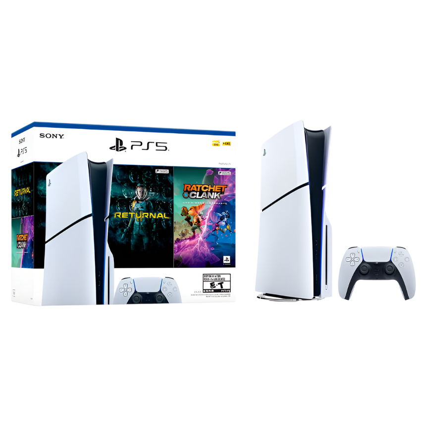 CONSOLA SONY PS5 SLIM DISCO BUNDLE RATCHET CLANK RIFT APART Y RETURNAL | Tienda Virtual