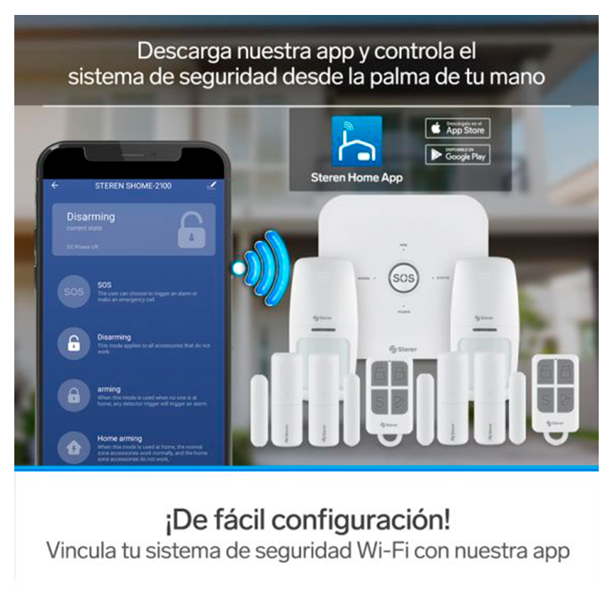 STEREN SISTEMA DE SEGURIDAD WI-FI (SHOME-2100C2) | Tienda Virtual